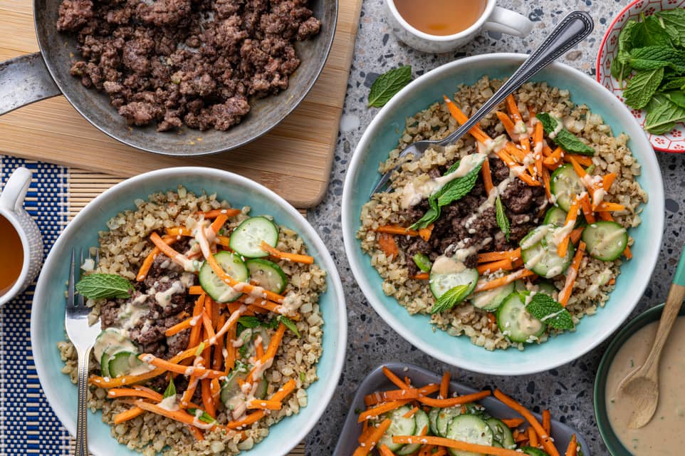 Paleo: One-Pan Ground Beef Bánh Mì Bowls | Goodfood
