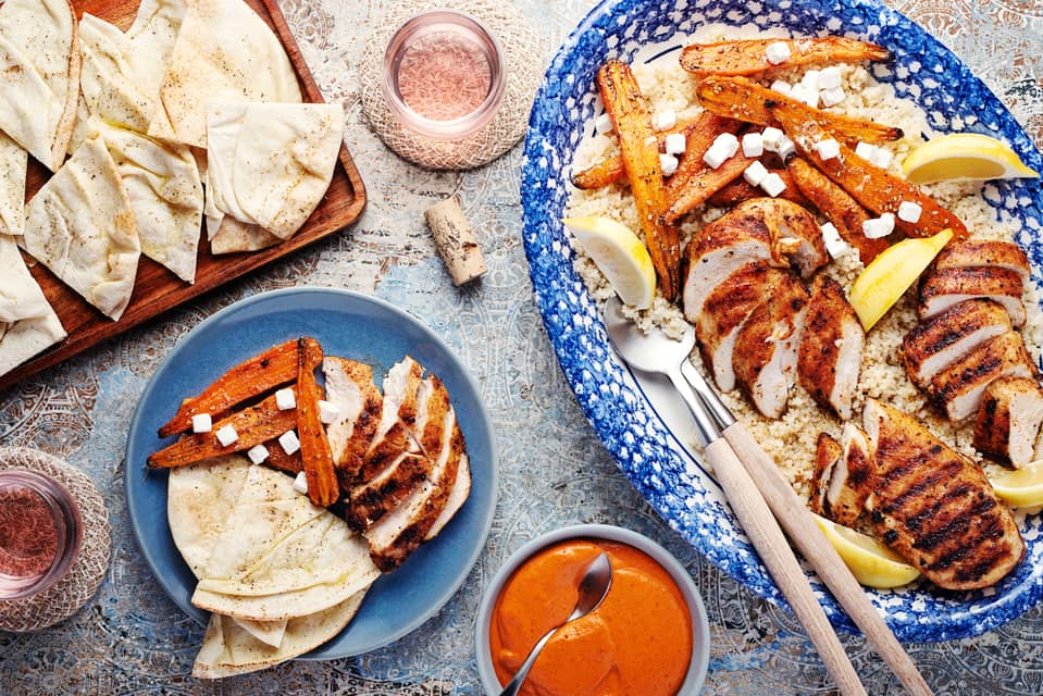 Grilled Chicken Mezze Platter | Goodfood